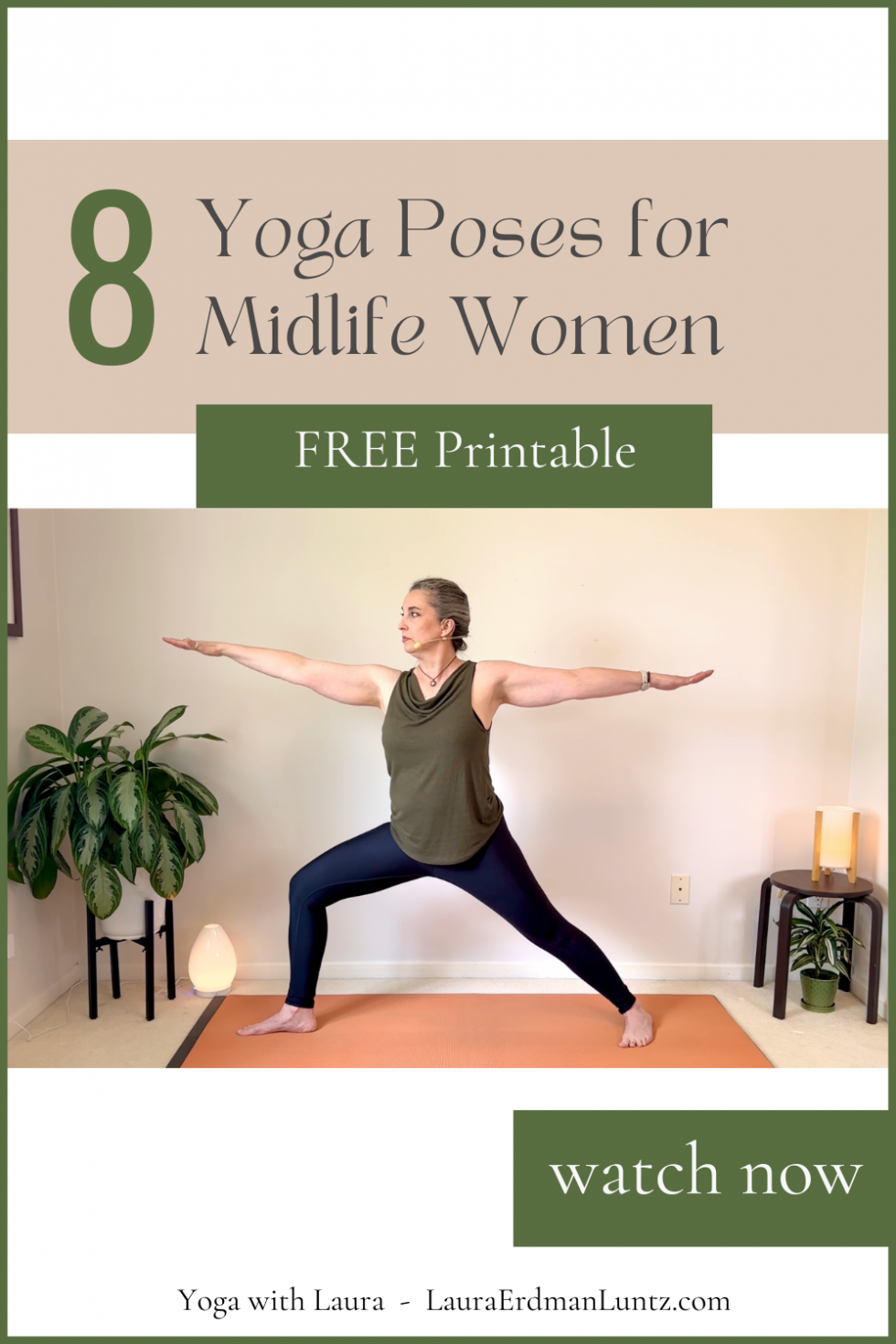 NEW YOGA VIDEO: 8 Yoga Poses for Midlife Women | FREE PRINTABLE - MuseLaura